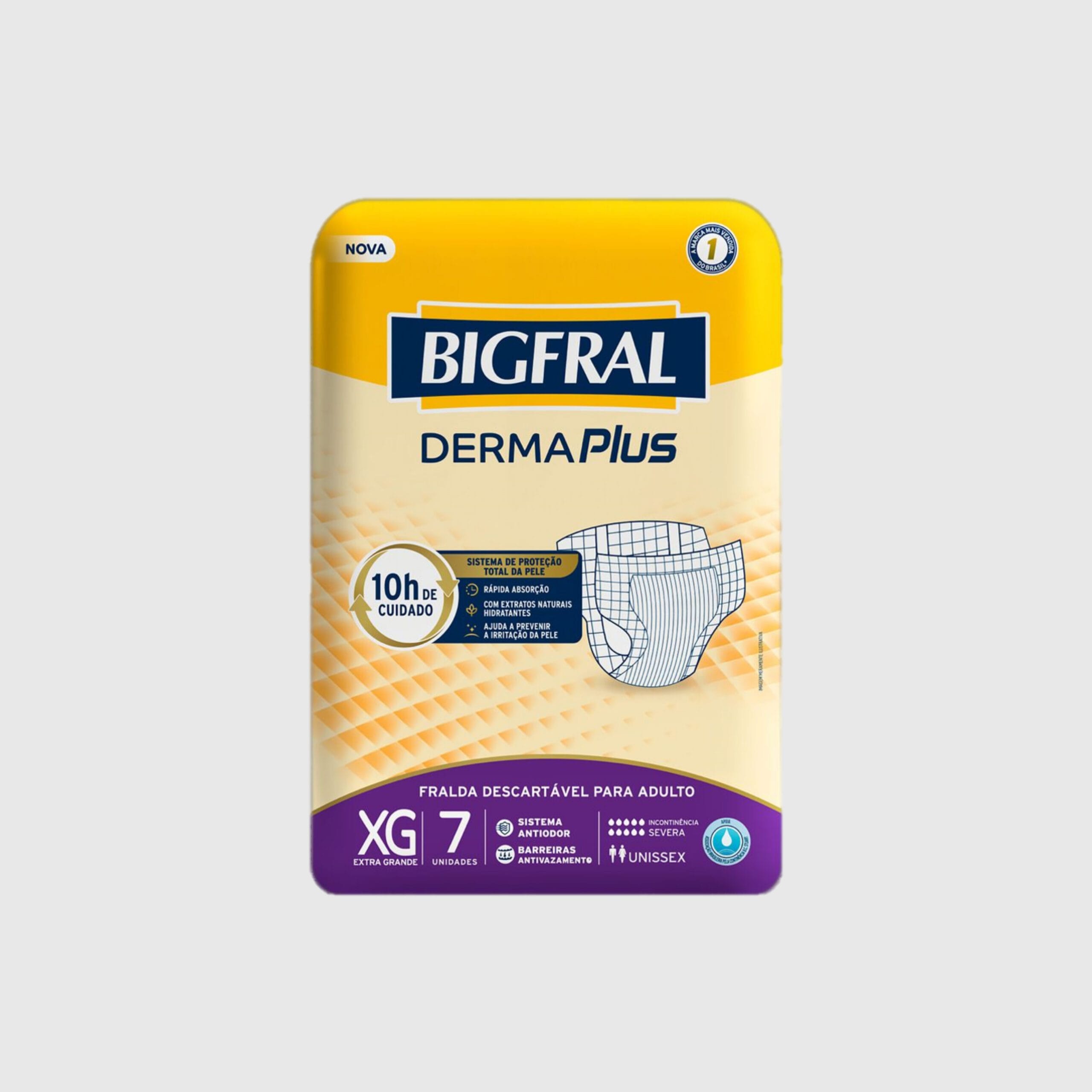 Fralda Adulto Bigfral Derma Plus - 7Y Distribuidora