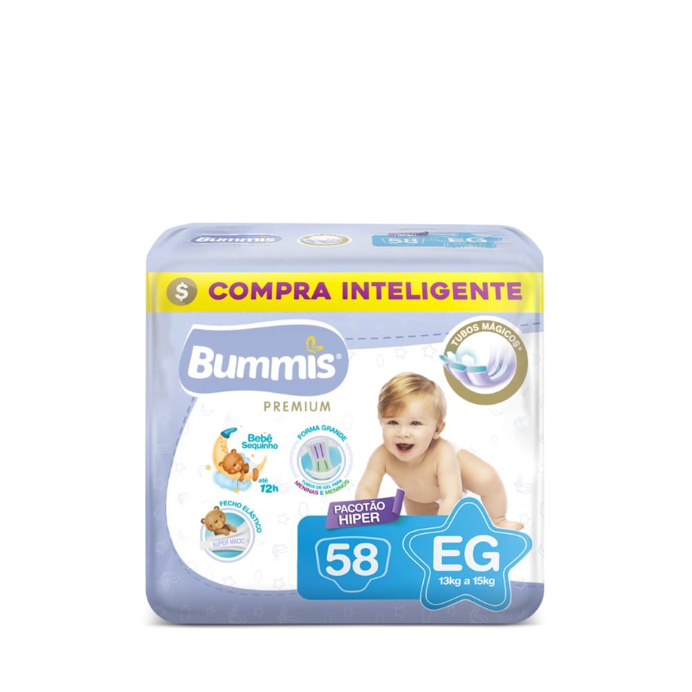 Fralda Infantil Bummis Tubos Premium Bag - 7Y Distribuidora
